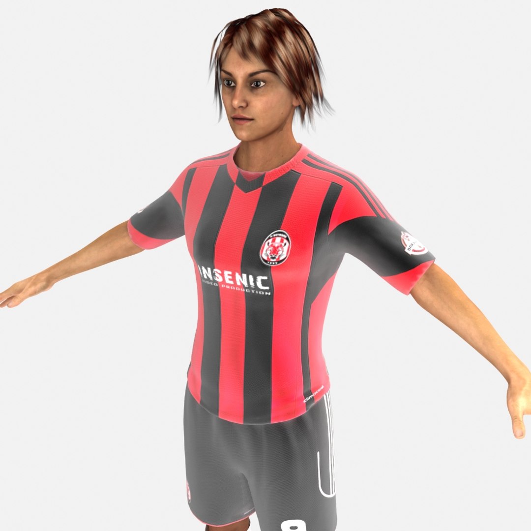 3d Female Soccer Player Model