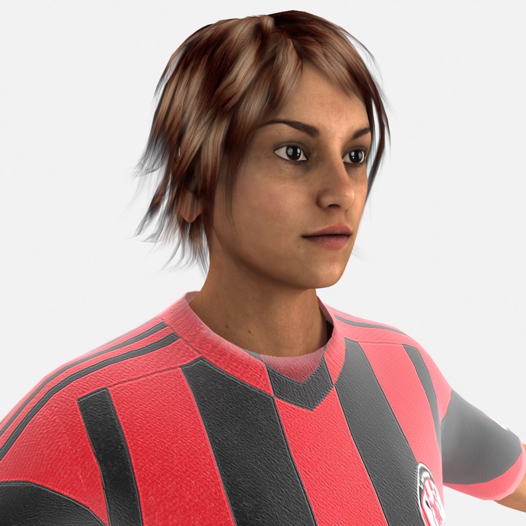3d Female Soccer Player Model