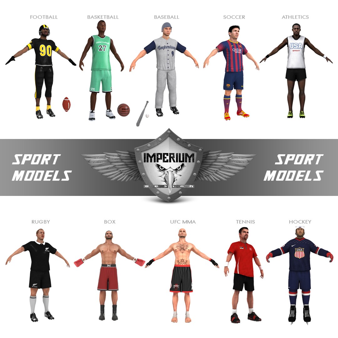 3d Female Soccer Player Model