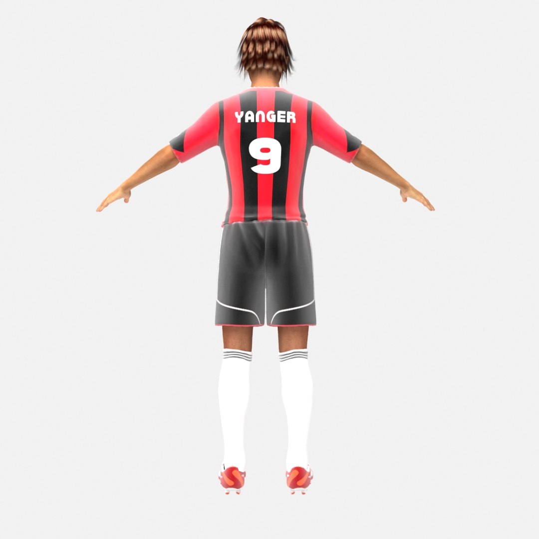 3d Female Soccer Player Model