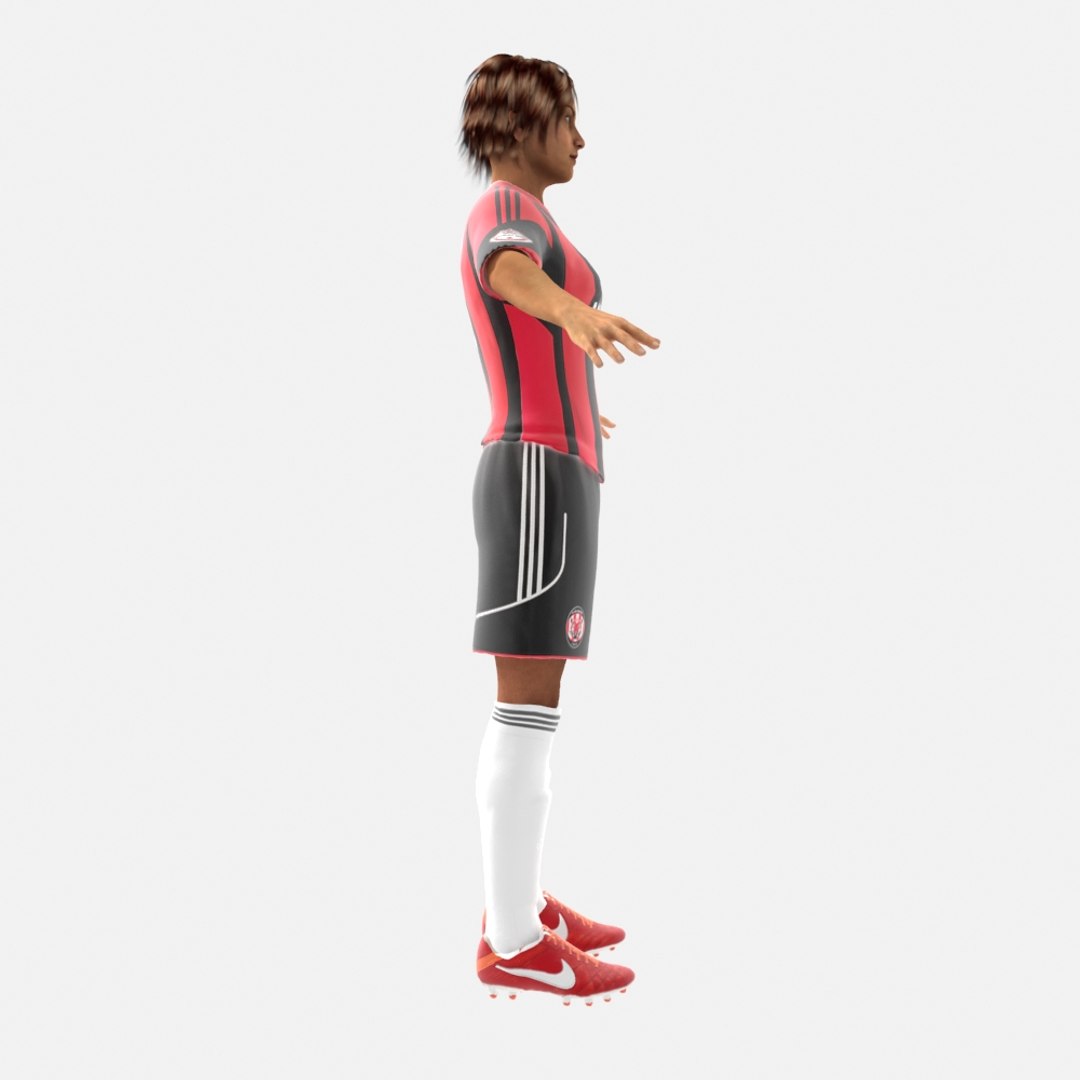 3d Female Soccer Player Model