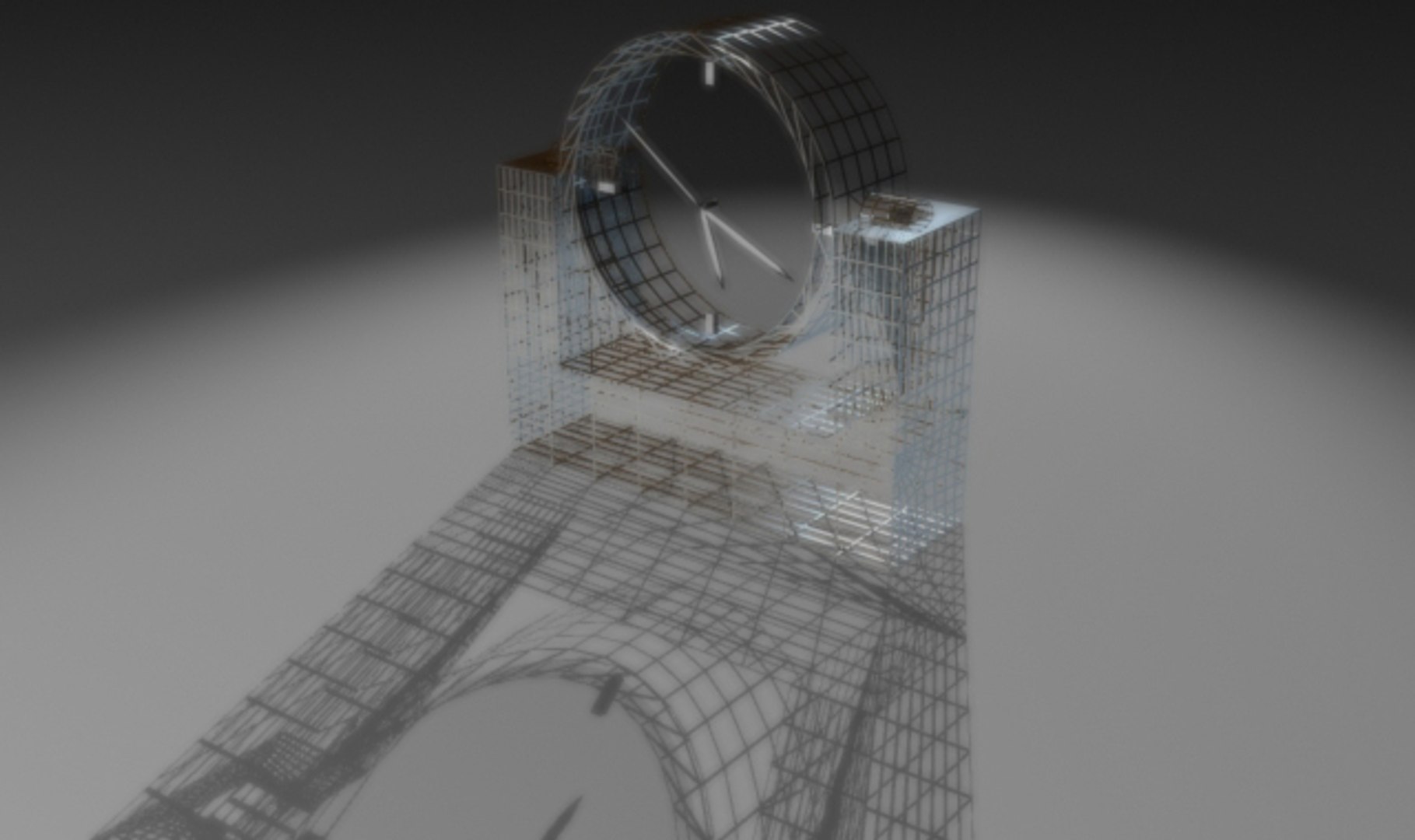 Futuristic Clock 3d Max