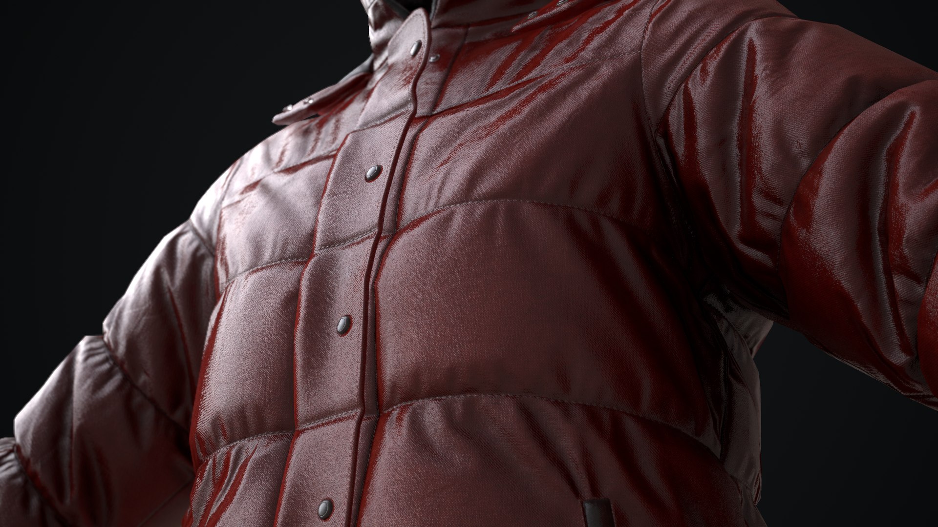 3D Winter Jacket Red Model - TurboSquid 1674569