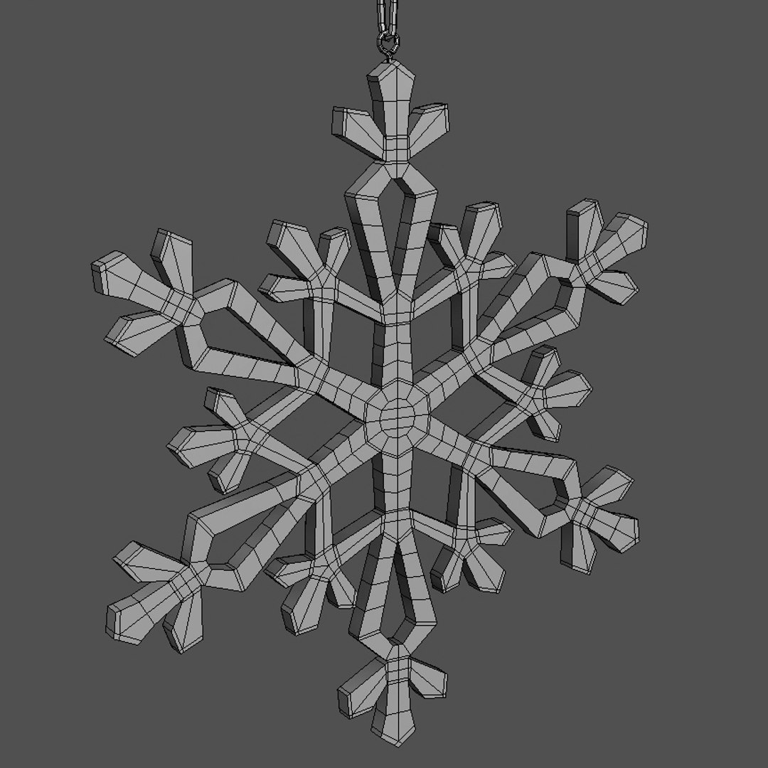 Snowflake Snow Model - TurboSquid 1316286