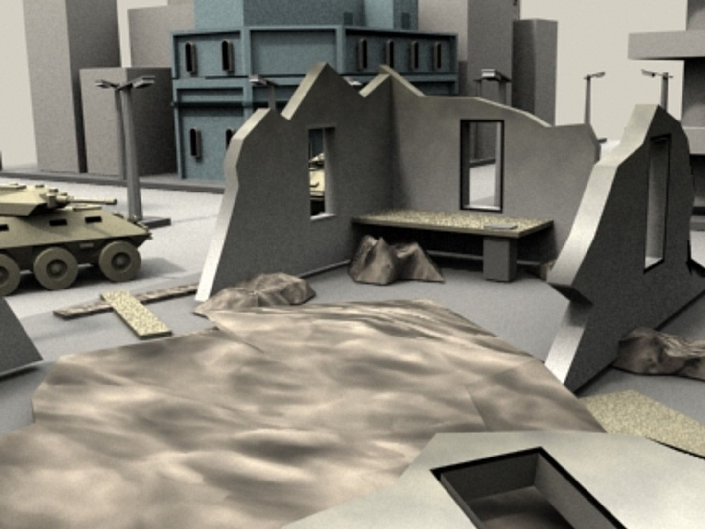 Urban Combat Scenario Builder 3d Model