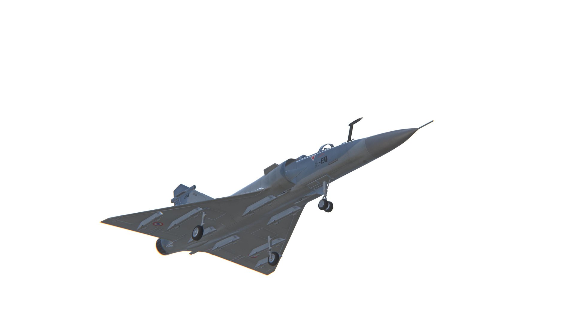 Mirage 2000 Jet Fighter Aircraft Low-poly 3D model 3D - TurboSquid 1799448