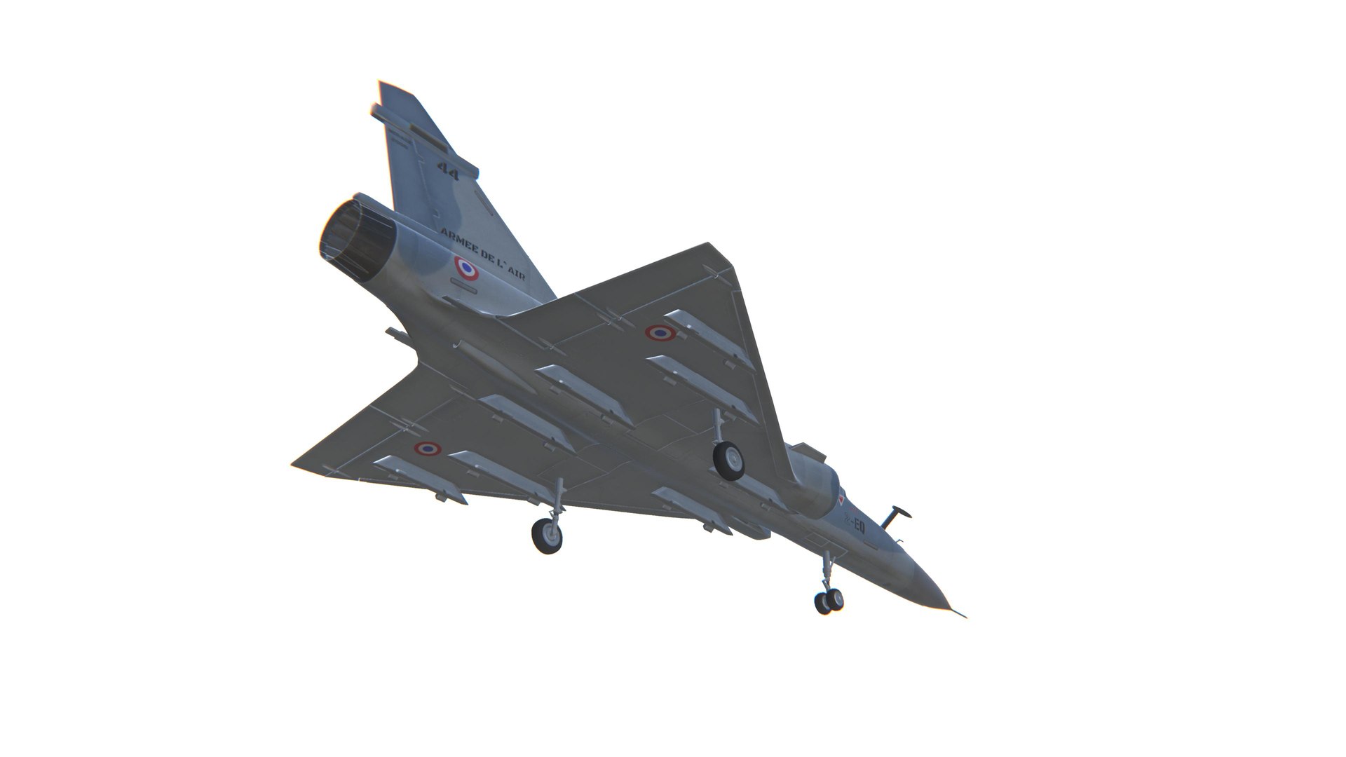 Mirage 2000 Jet Fighter Aircraft Low-poly 3D model 3D - TurboSquid 1799448