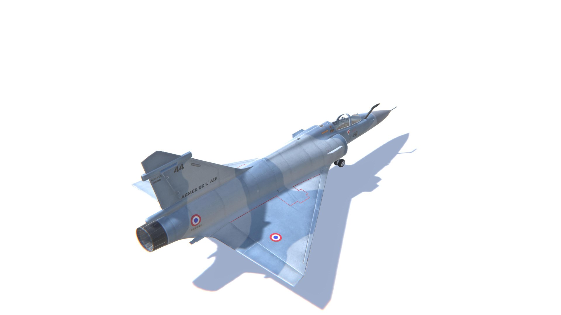 Mirage 2000 Jet Fighter Aircraft Low-poly 3D model 3D - TurboSquid 1799448