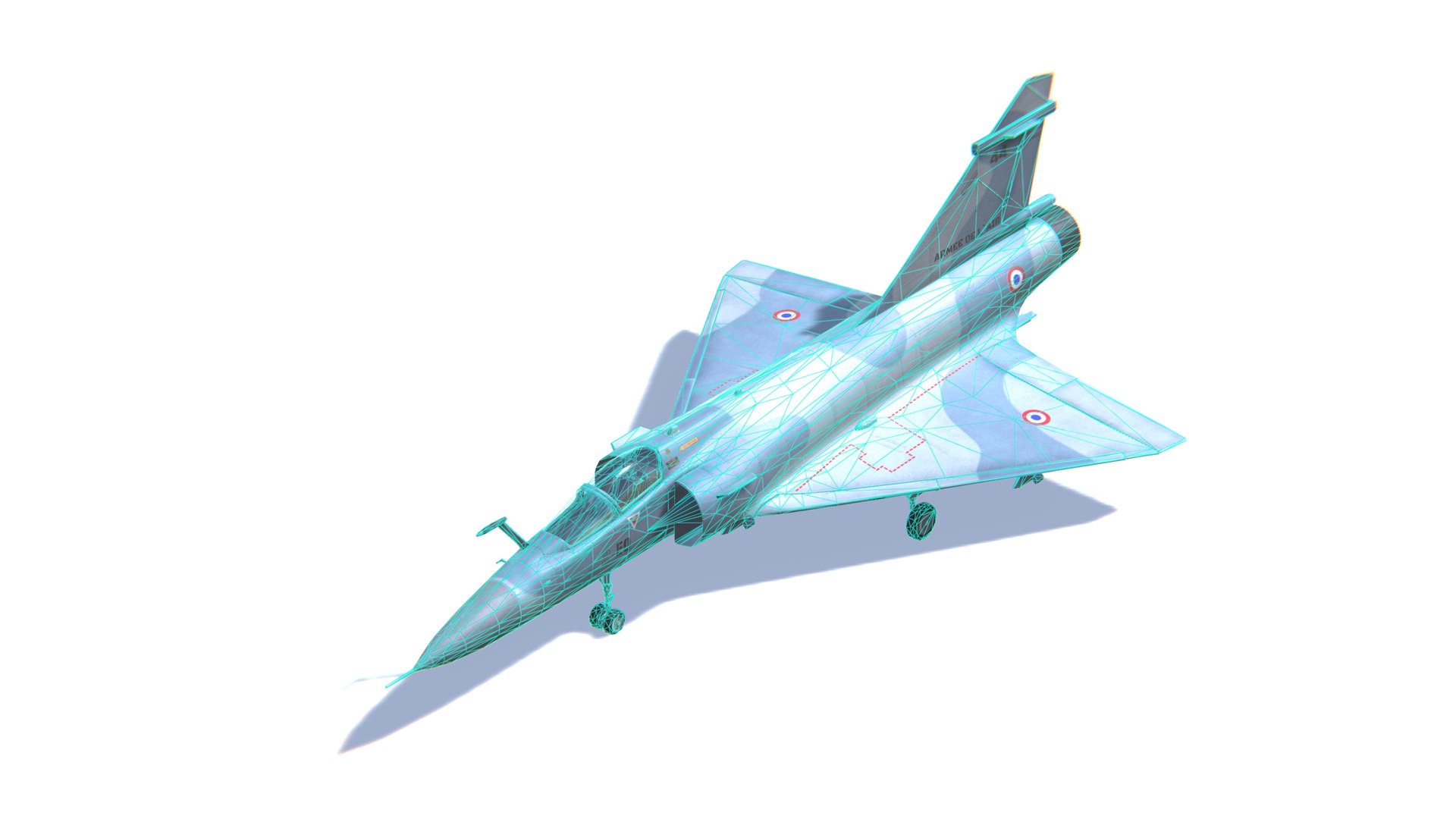 Mirage 2000 Jet Fighter Aircraft Low-poly 3D model 3D - TurboSquid 1799448