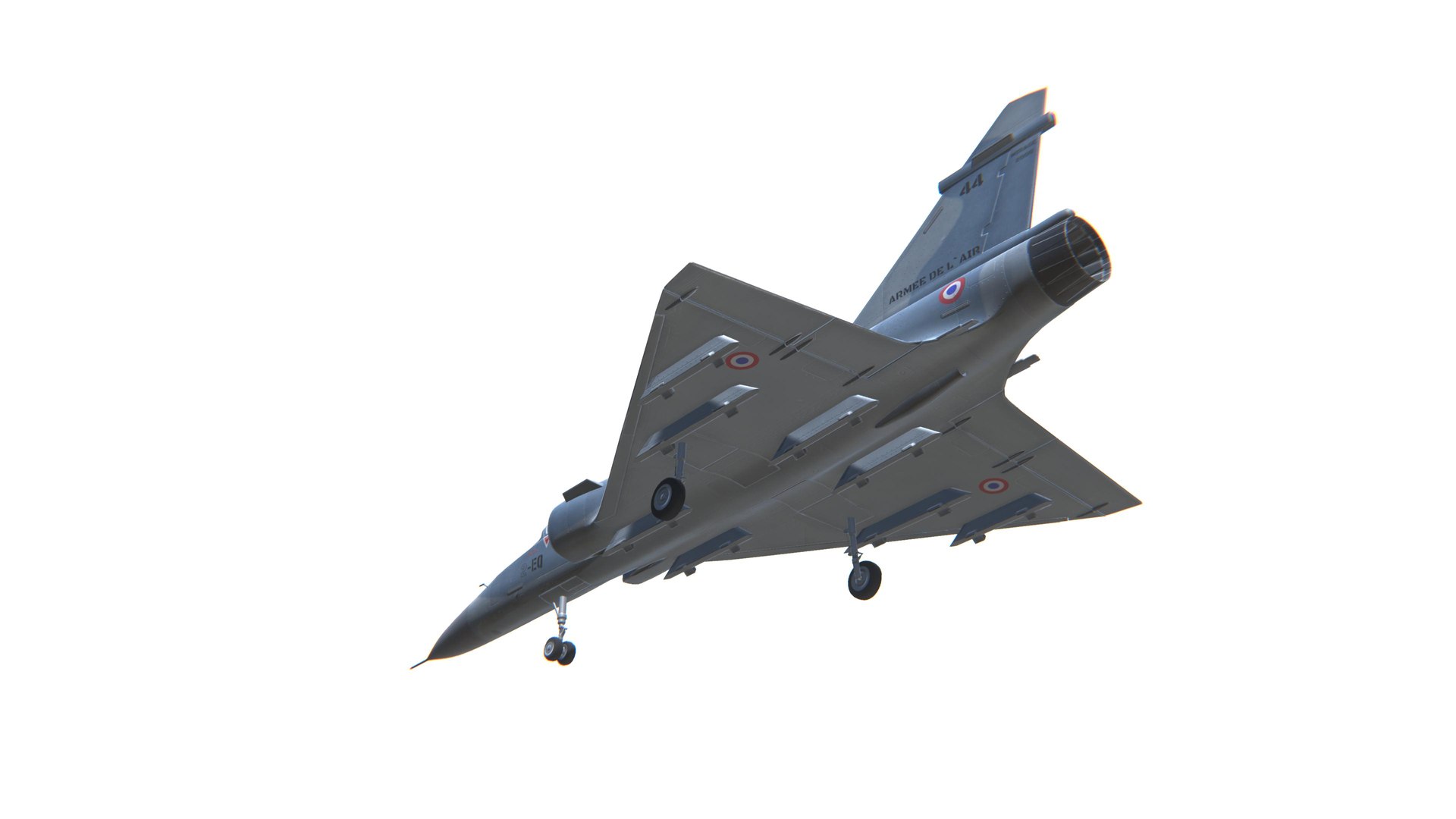 Mirage 2000 Jet Fighter Aircraft Low-poly 3D model 3D - TurboSquid 1799448