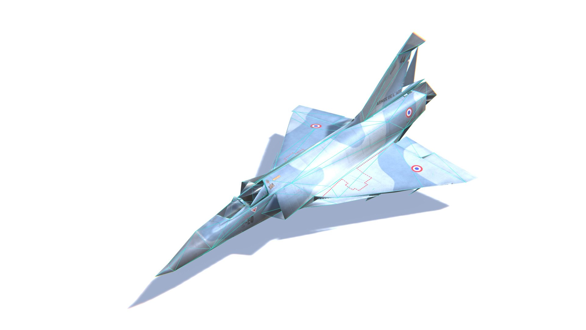Mirage 2000 Jet Fighter Aircraft Low-poly 3D model 3D - TurboSquid 1799448