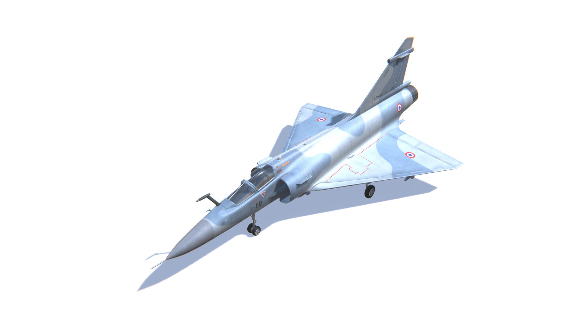 Mirage 2000 Jet Fighter Aircraft Low-poly 3D model 3D - TurboSquid 1799448