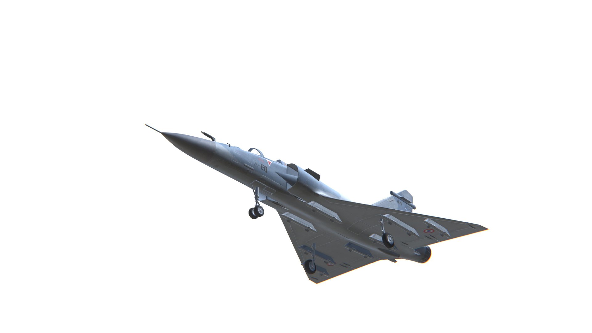 Mirage 2000 Jet Fighter Aircraft Low-poly 3D model 3D - TurboSquid 1799448