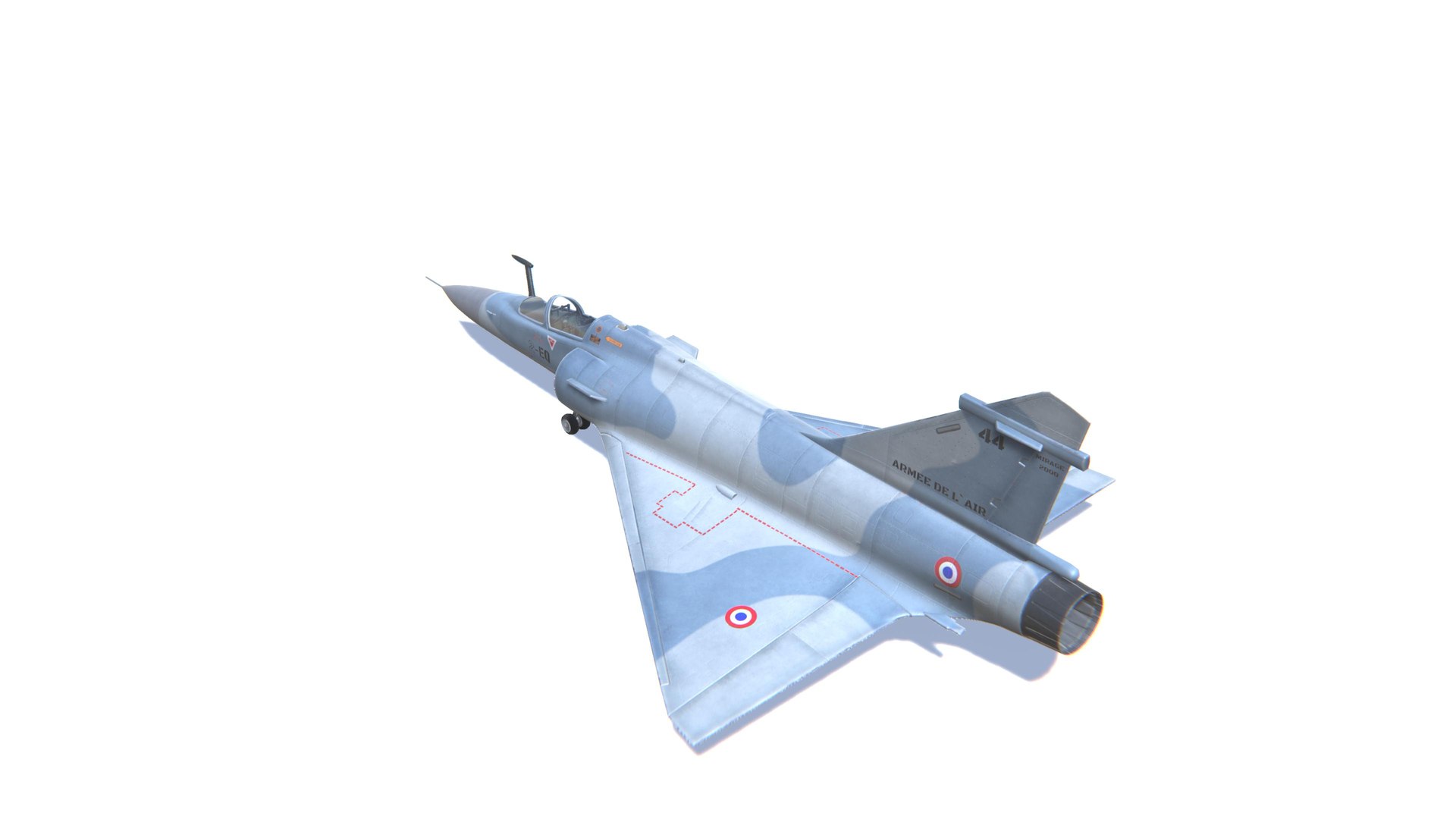 Mirage 2000 Jet Fighter Aircraft Low-poly 3D model 3D - TurboSquid 1799448