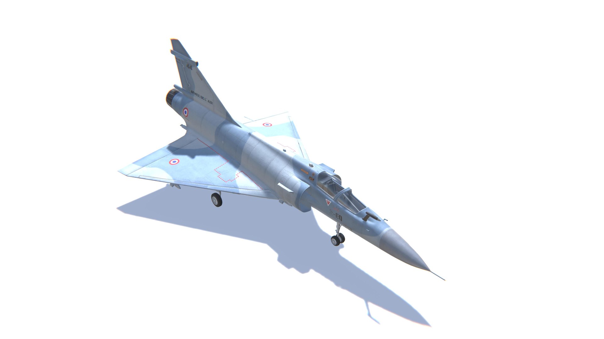 Mirage 2000 Jet Fighter Aircraft Low-poly 3D model 3D - TurboSquid 1799448