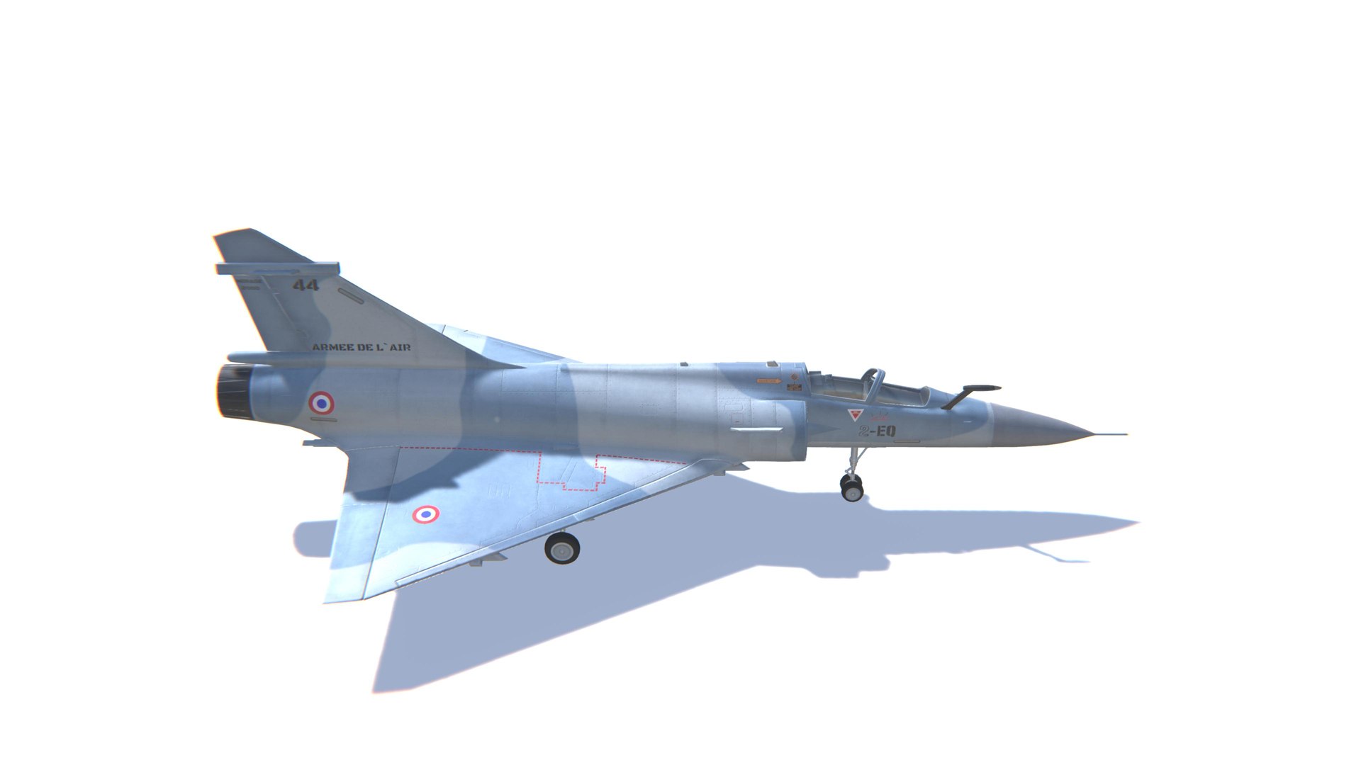 Mirage 2000 Jet Fighter Aircraft Low-poly 3D model 3D - TurboSquid 1799448