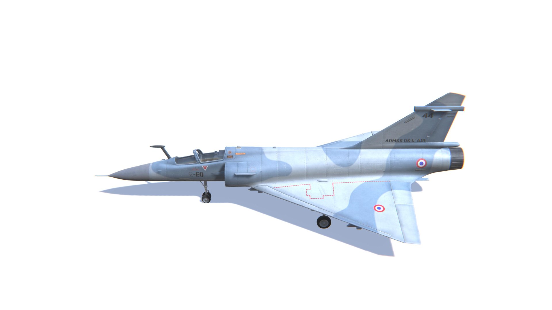Mirage 2000 Jet Fighter Aircraft Low-poly 3D model 3D - TurboSquid 1799448