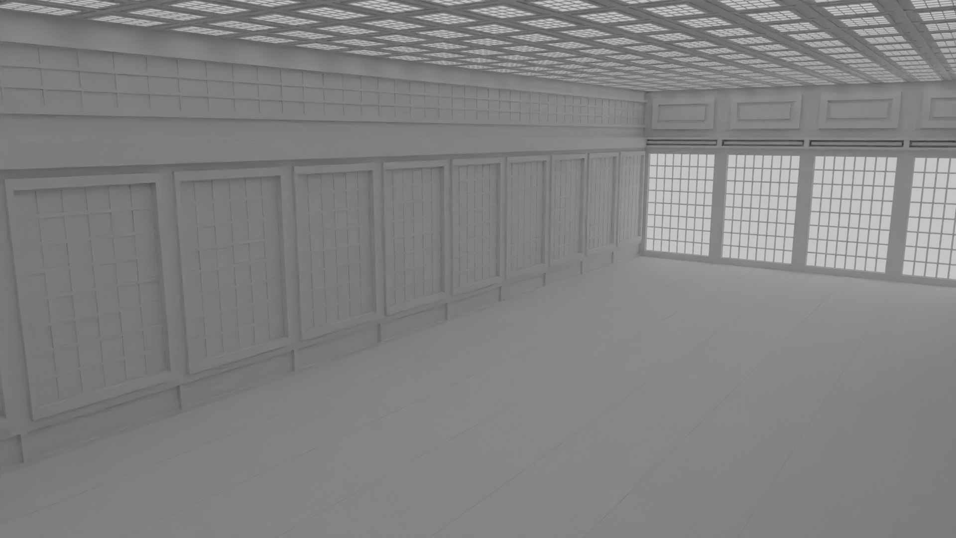 Japanese training dojo no material 3D model - TurboSquid 2178906