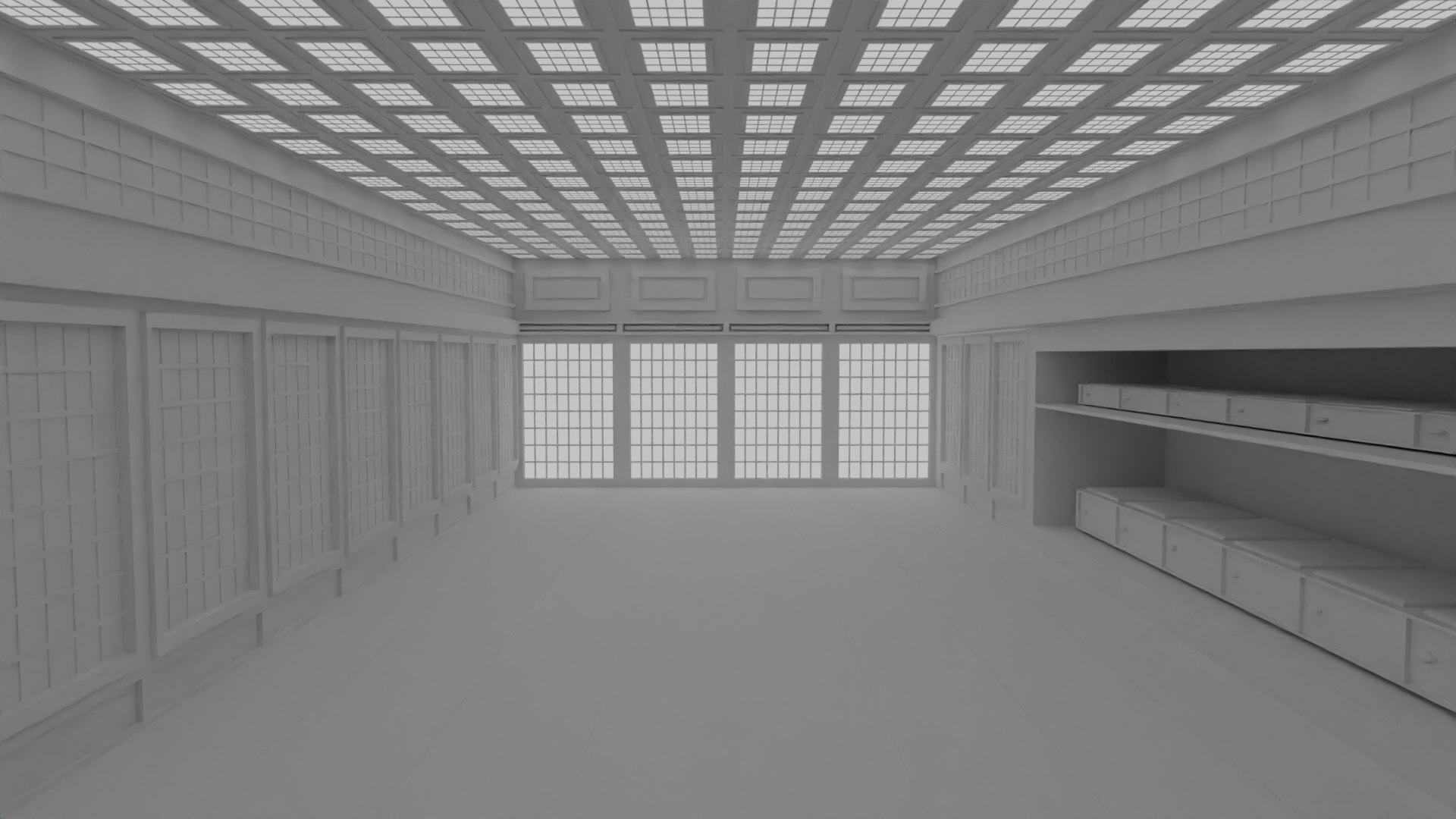 Japanese training dojo no material 3D model - TurboSquid 2178906