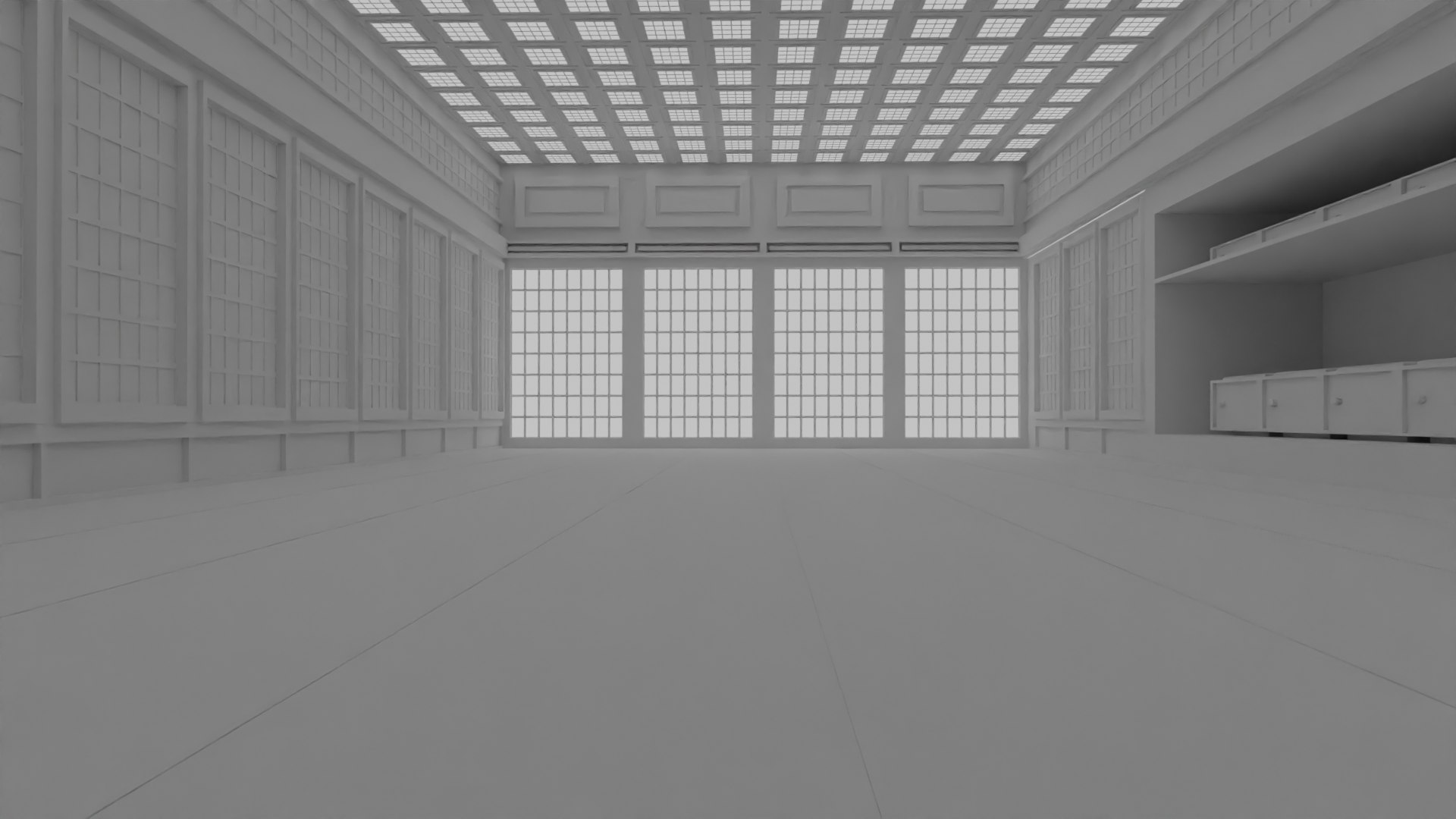 Japanese training dojo no material 3D model - TurboSquid 2178906