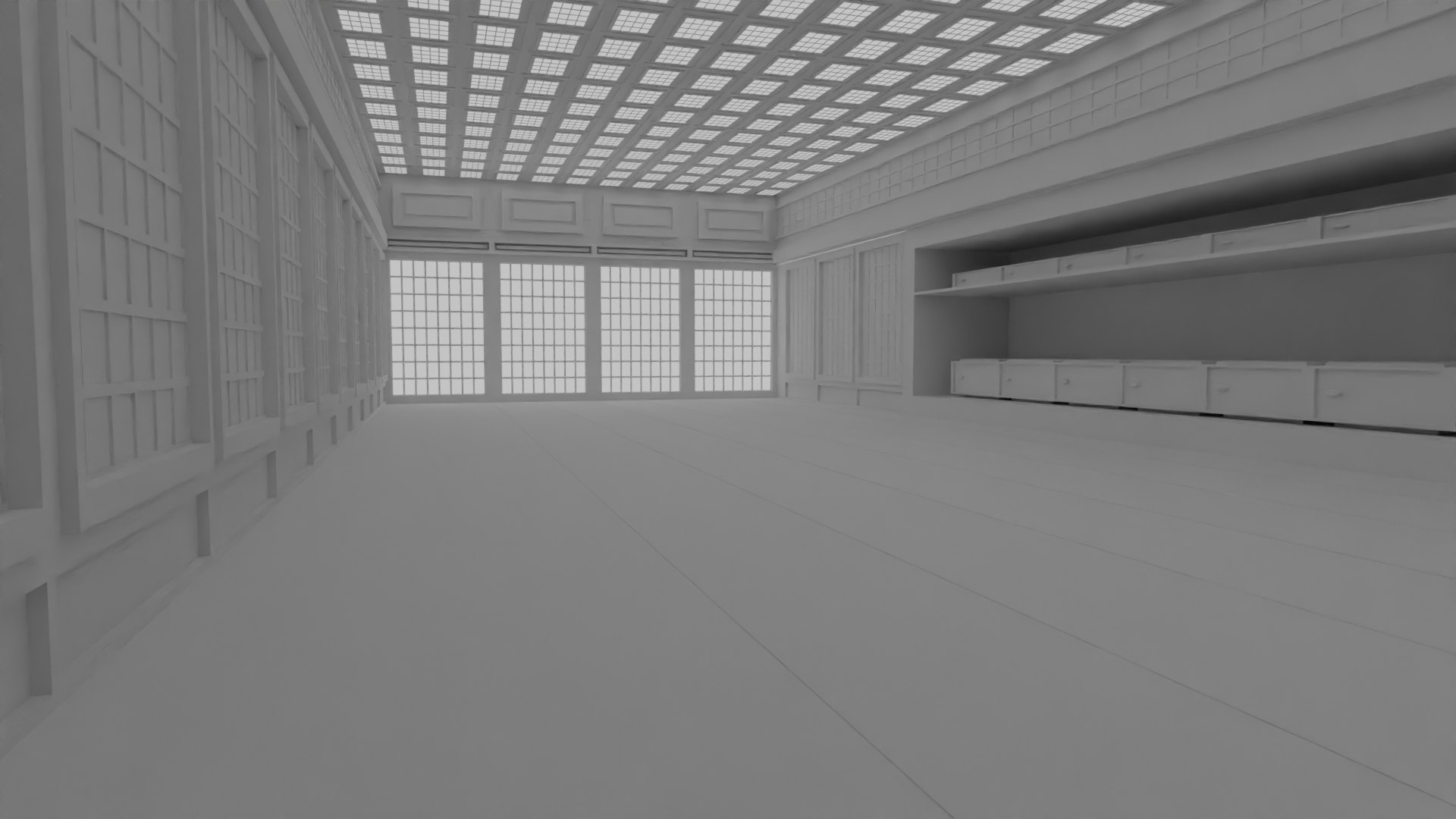 Japanese training dojo no material 3D model - TurboSquid 2178906