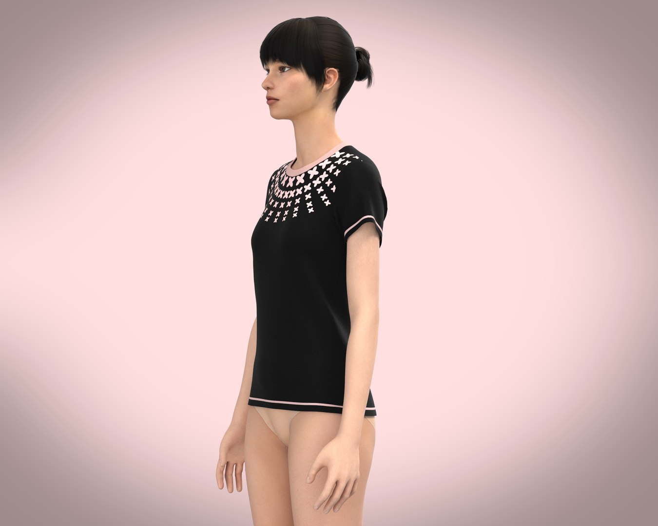 3D Ladies Print Tops - TurboSquid 1939004