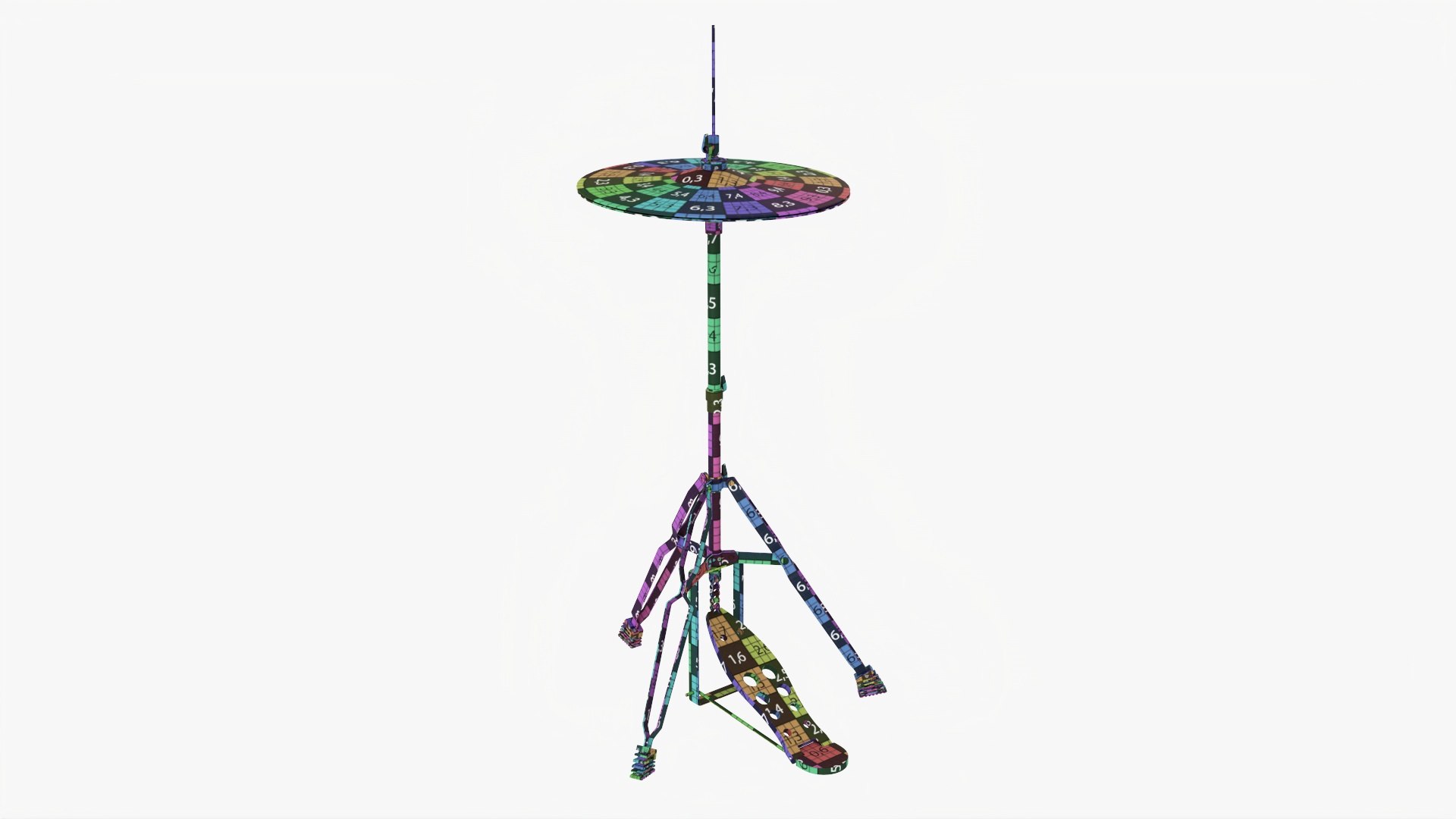 3D Hi-Hat Cymbals On Stand Model - TurboSquid 1770708