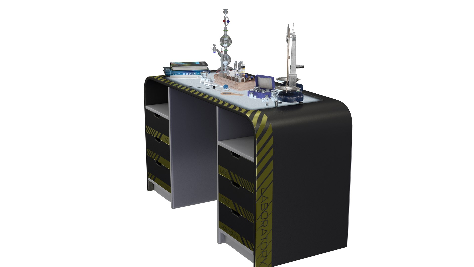 Lab Table Dark 1 3D Model - TurboSquid 1758983