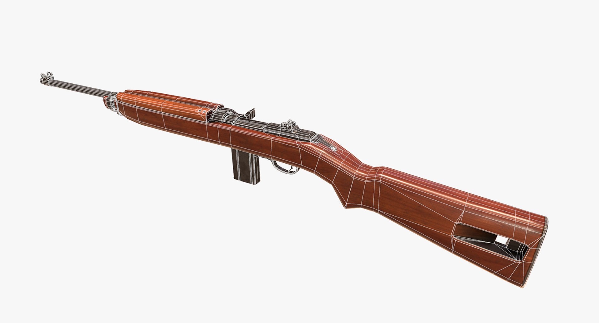 3d Model M1 Carbine Rifle Gun