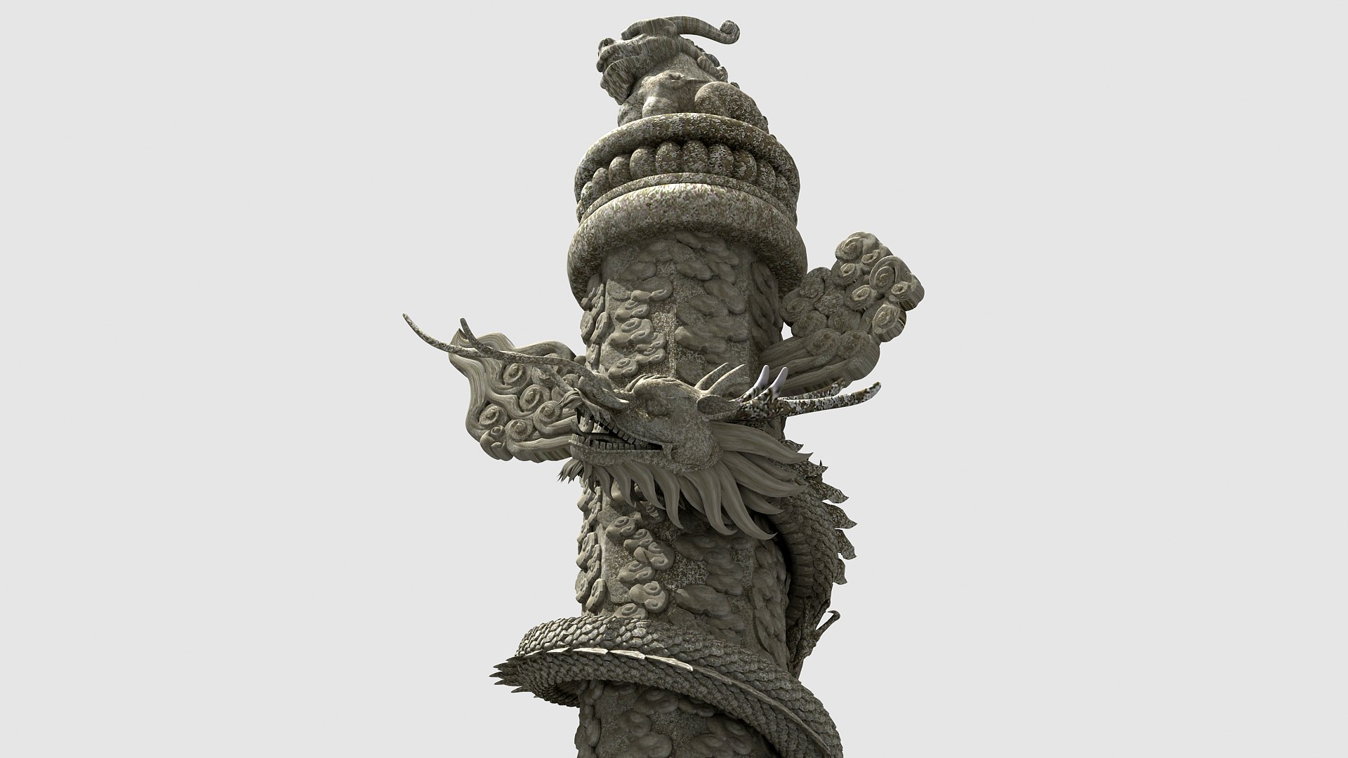 3D Model Asian Chinese Dragon Pillar Collection - TurboSquid 2003317