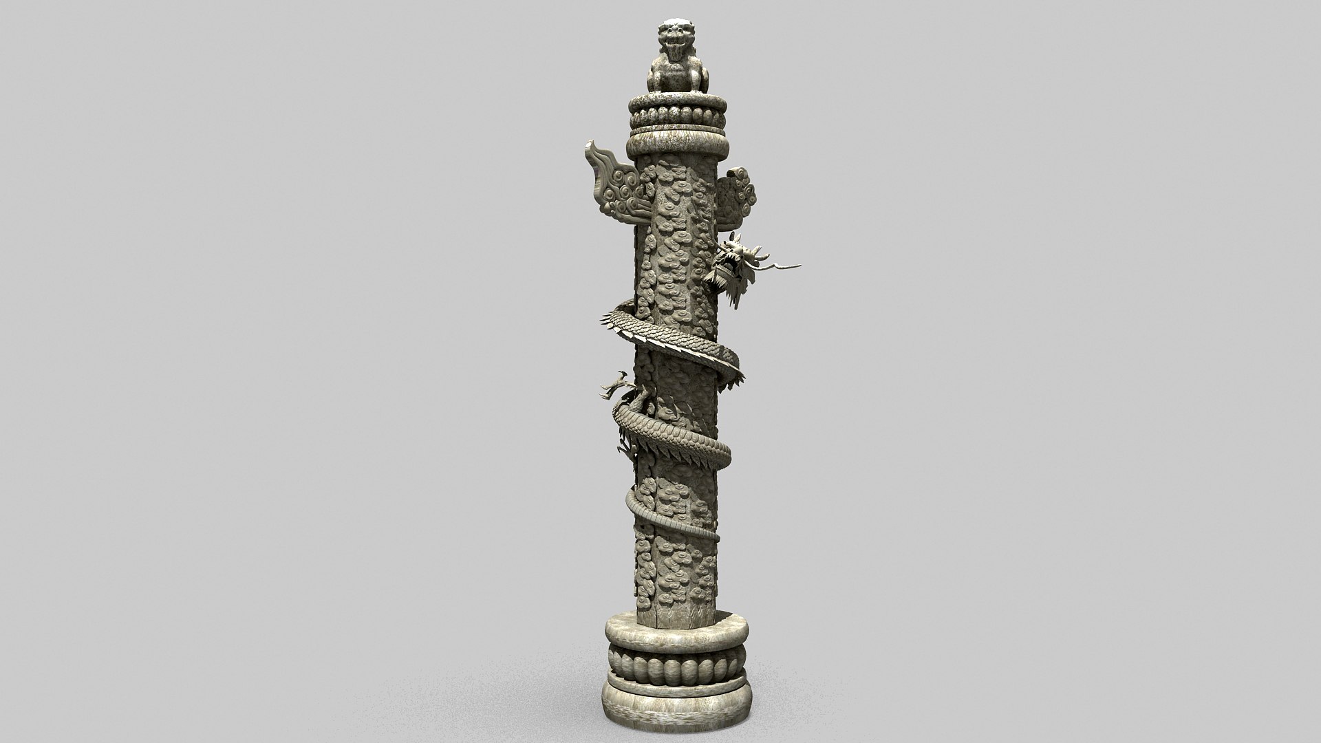 3D Model Asian Chinese Dragon Pillar Collection - TurboSquid 2003317