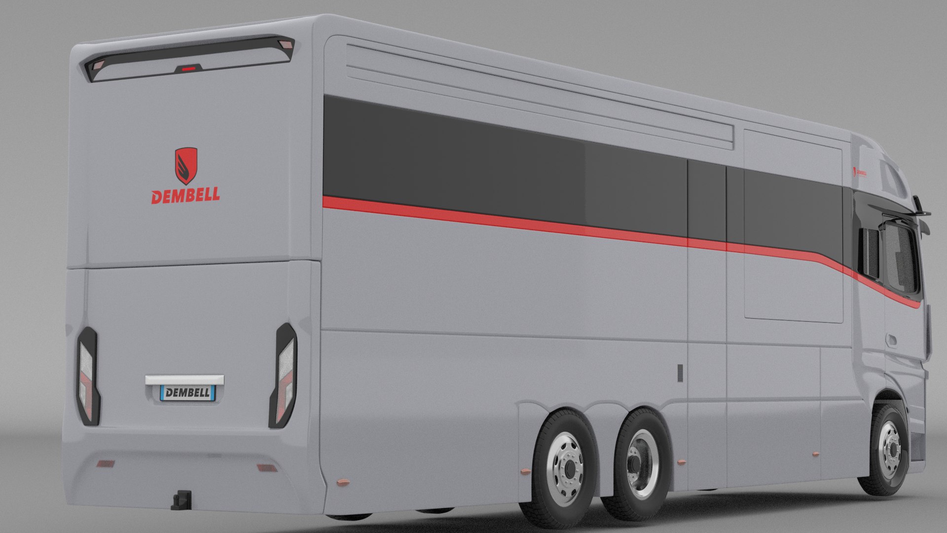 3D Dembell Motorhome Model M Grey Color Class A Mercedes-Benz Actros ...