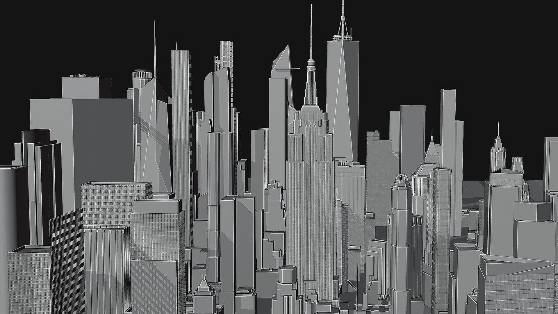 3D 100 Unique Building Kitbash Bundle VOL-1 - TurboSquid 1802174