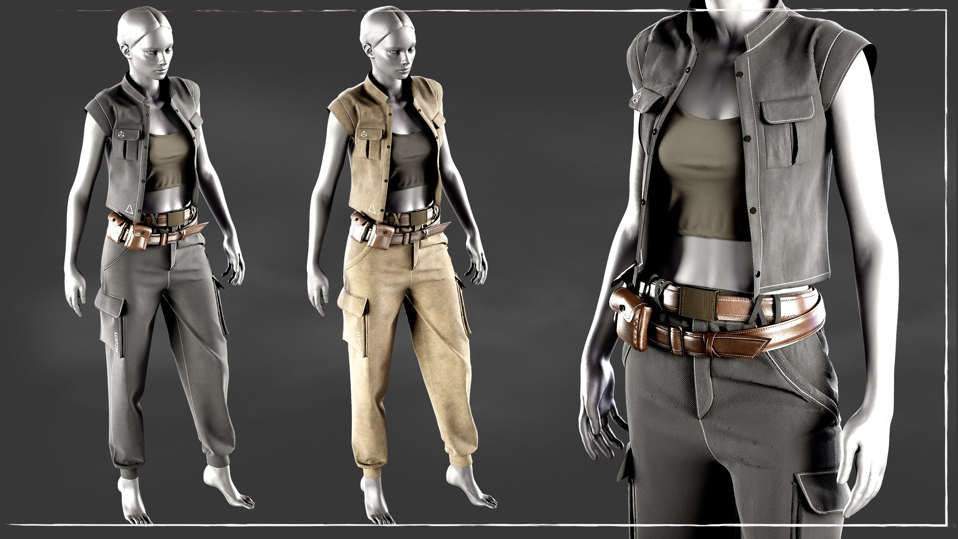 Female Outfit 3D Model - TurboSquid 2209960