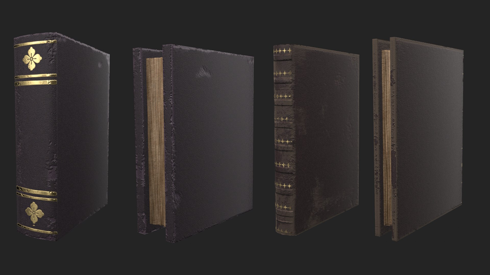 Old Damaged Books Individuals 3D - TurboSquid 2251721