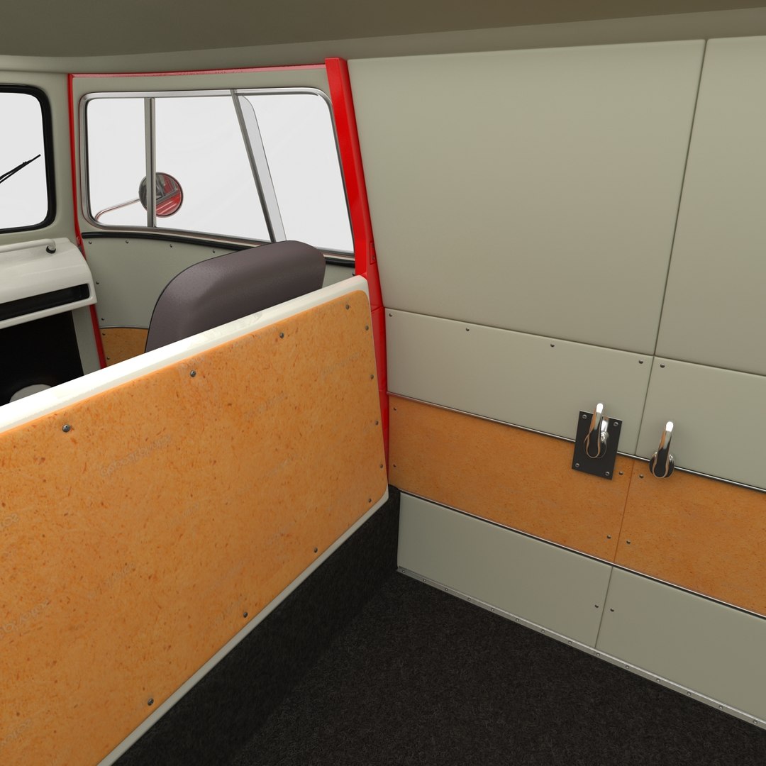volkswagen type 2 panel 3d model