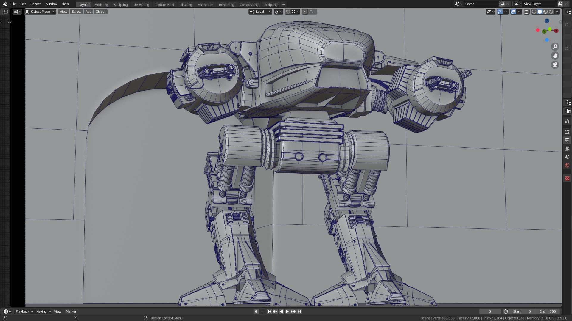 Ed-209 robocop 3D - TurboSquid 1549536