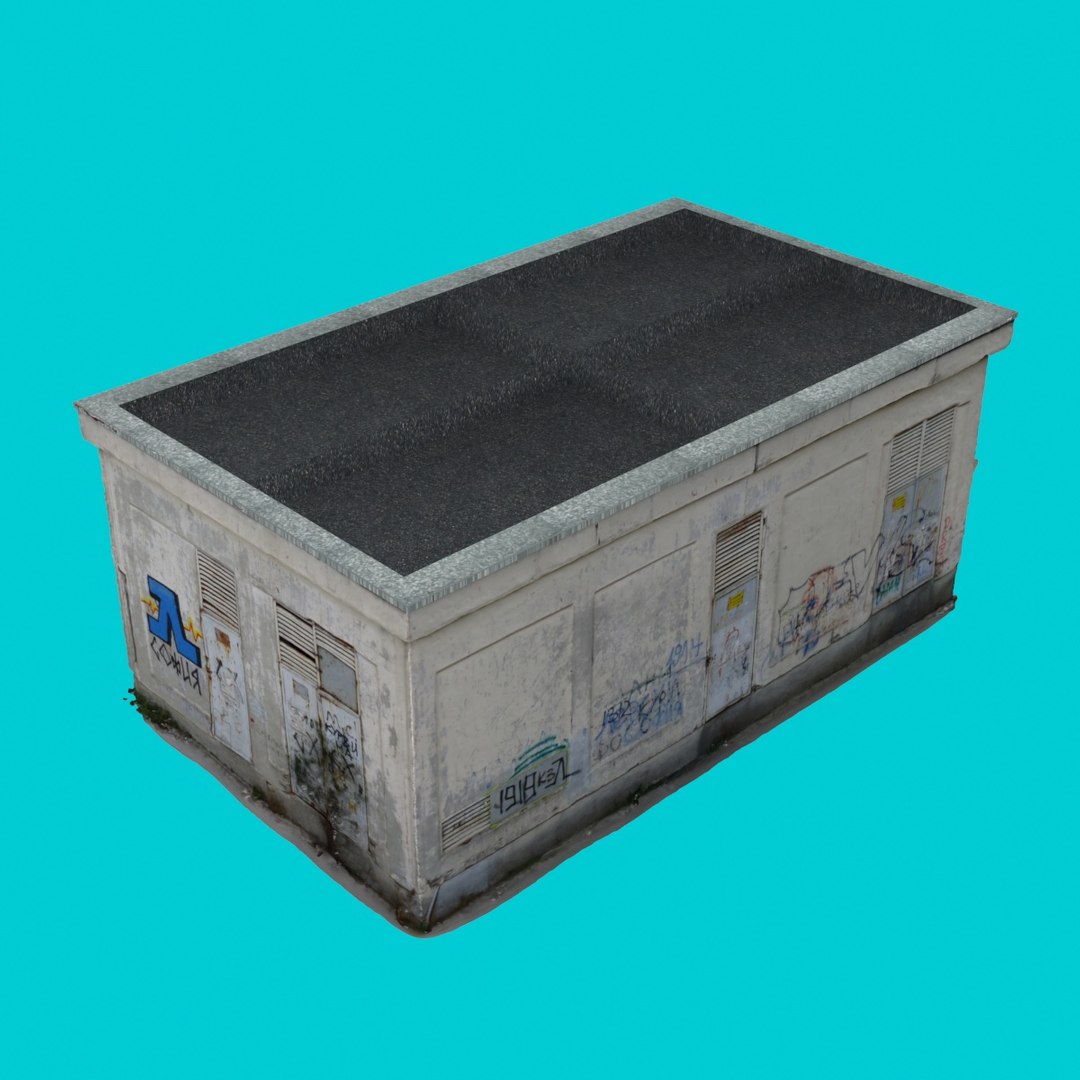Electric Station Building Architecture 3d Model