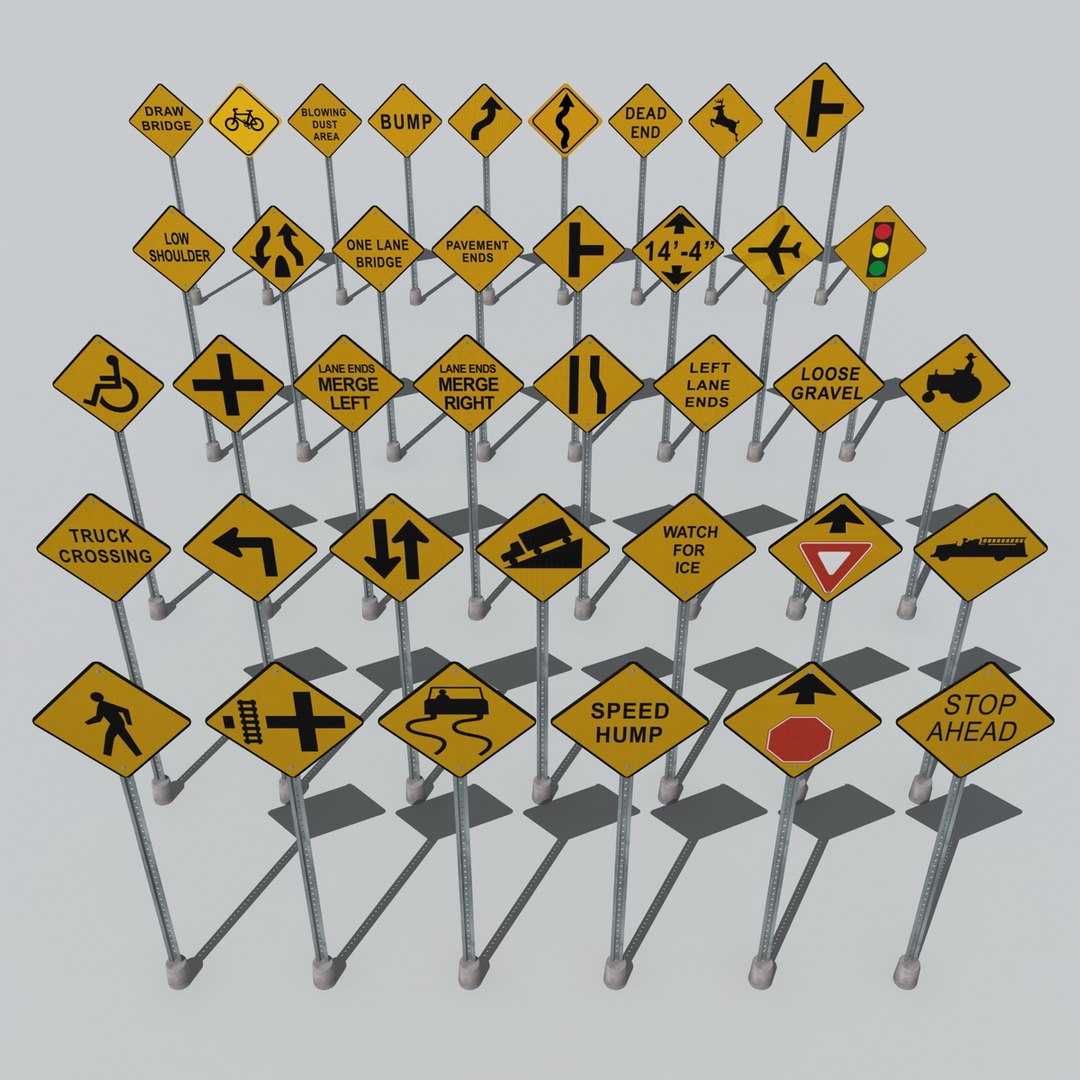 3d Road Sign