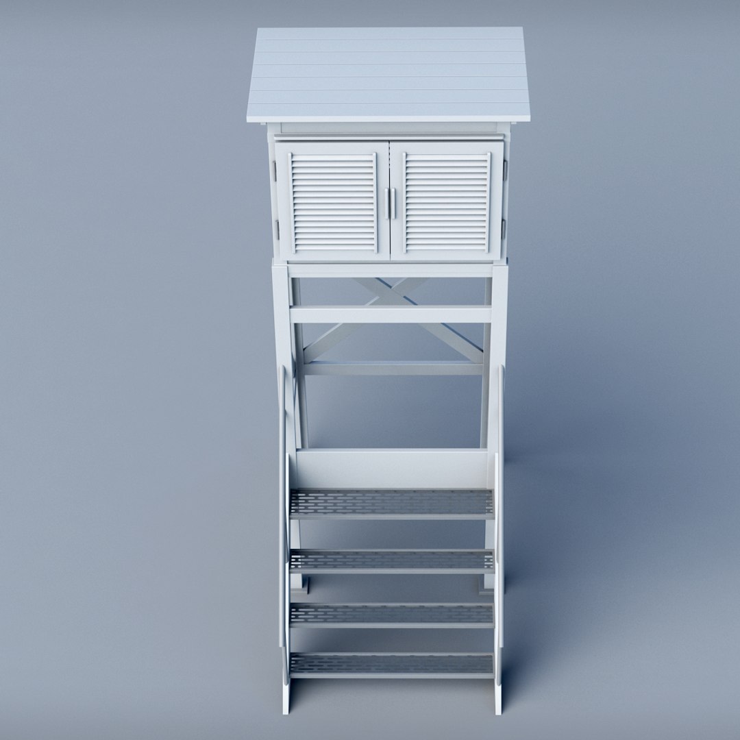 Weather Station Building 3d Model