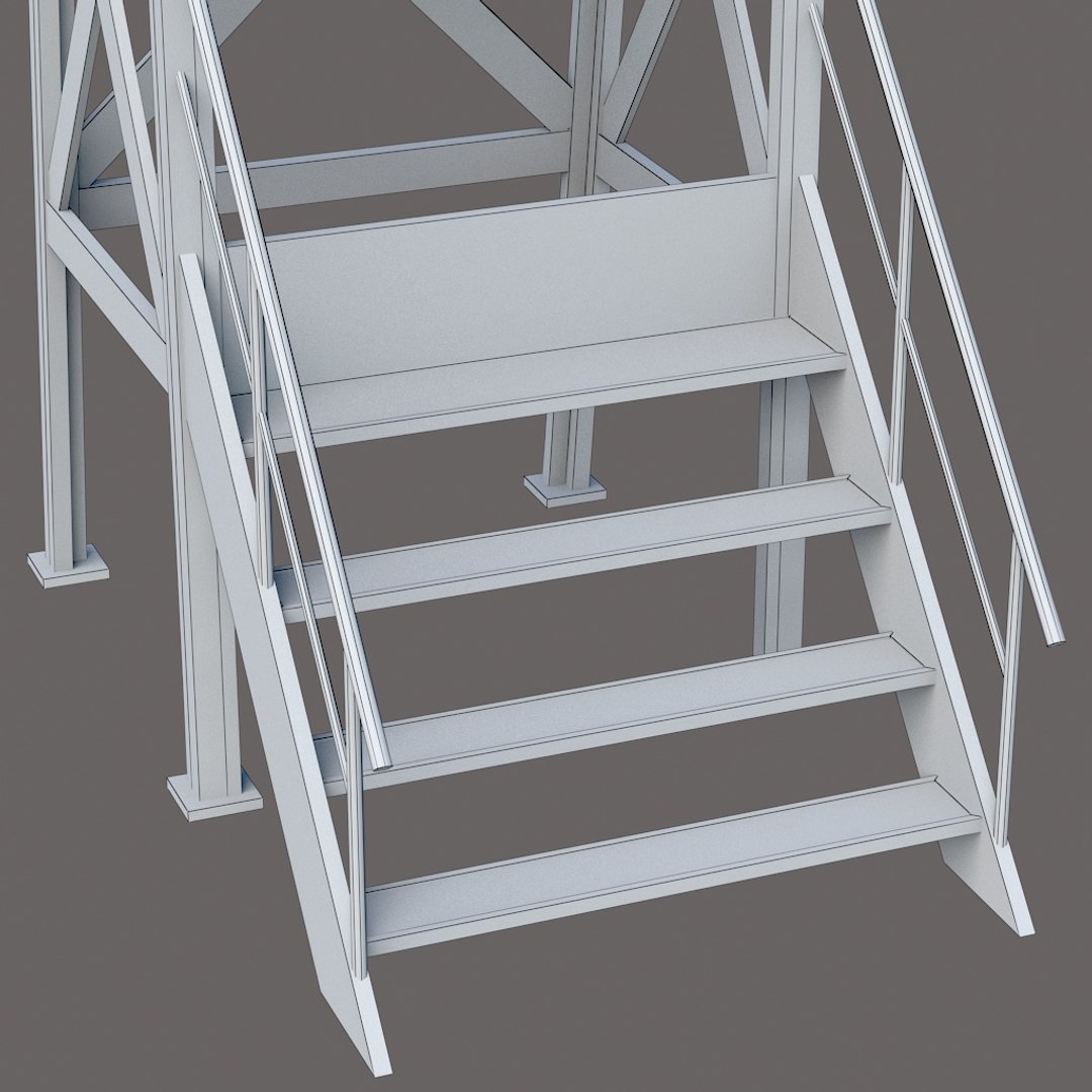 Weather Station Building 3d Model