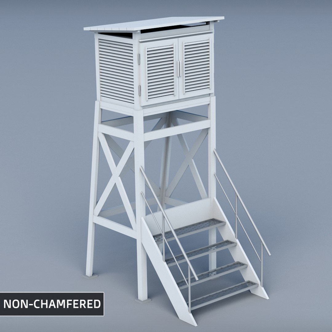 Weather Station Building 3d Model