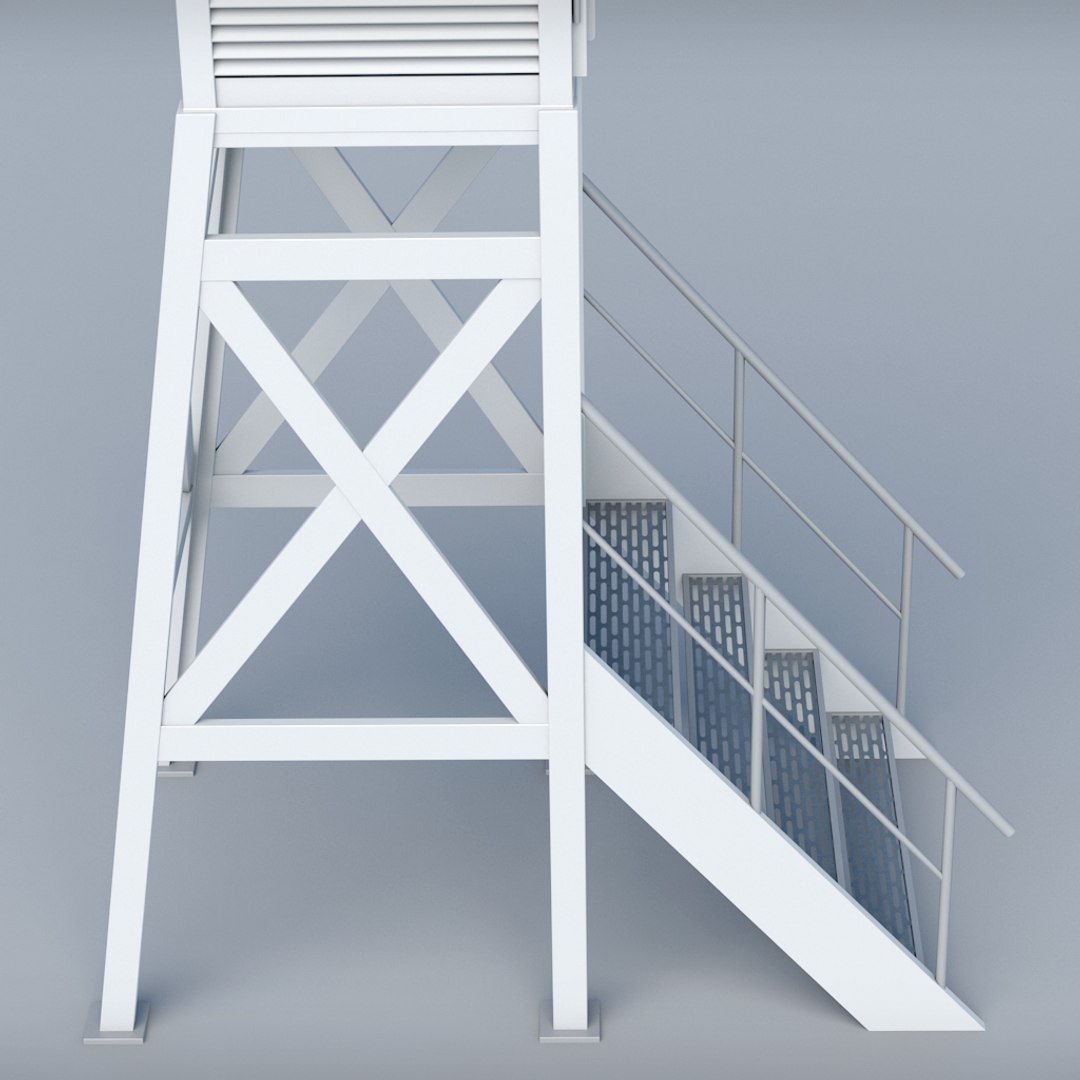 Weather Station Building 3d Model