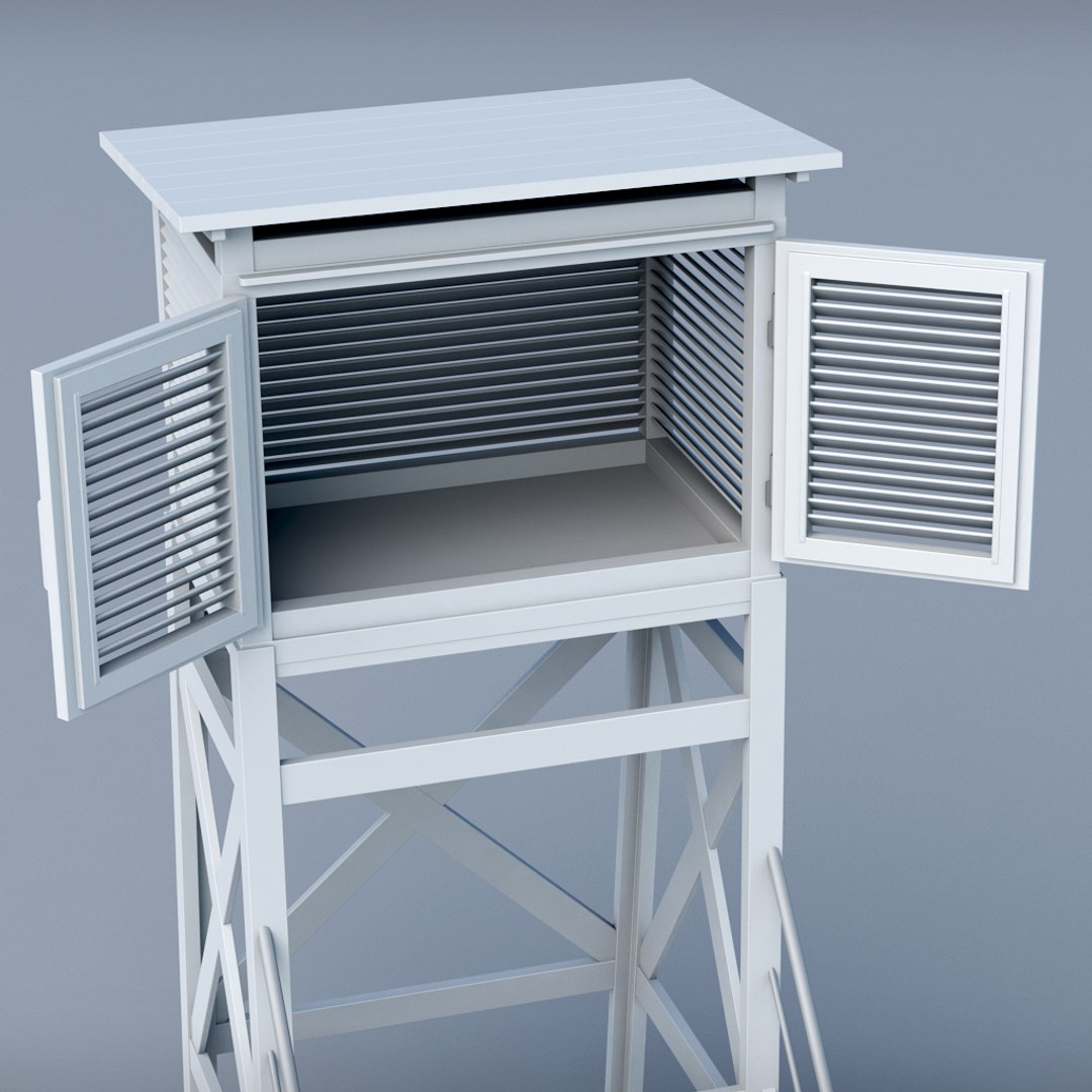 Weather Station Building 3d Model