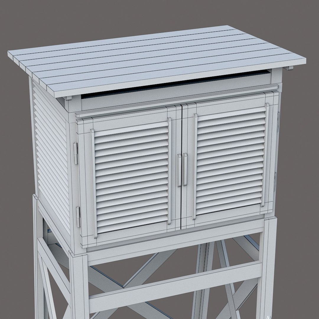 Weather Station Building 3d Model