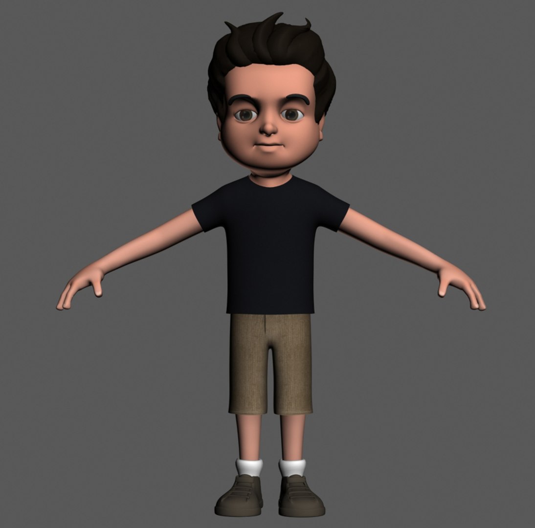 Cartoony Kids Characters Boys Max