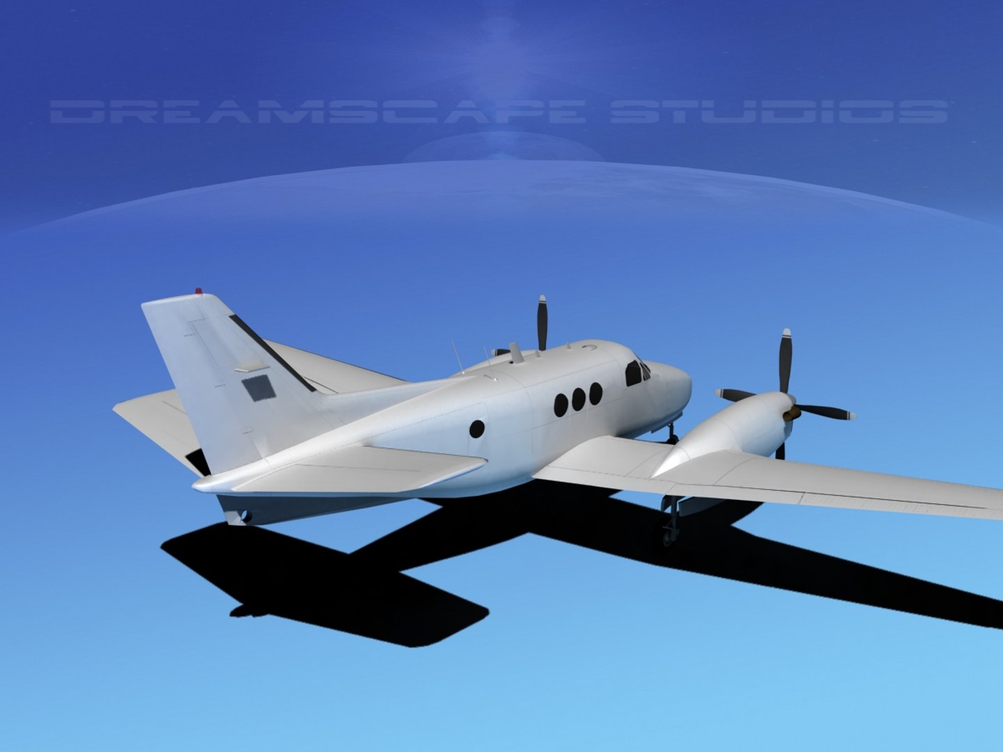 3d Beechcraft E-90 King Air Model