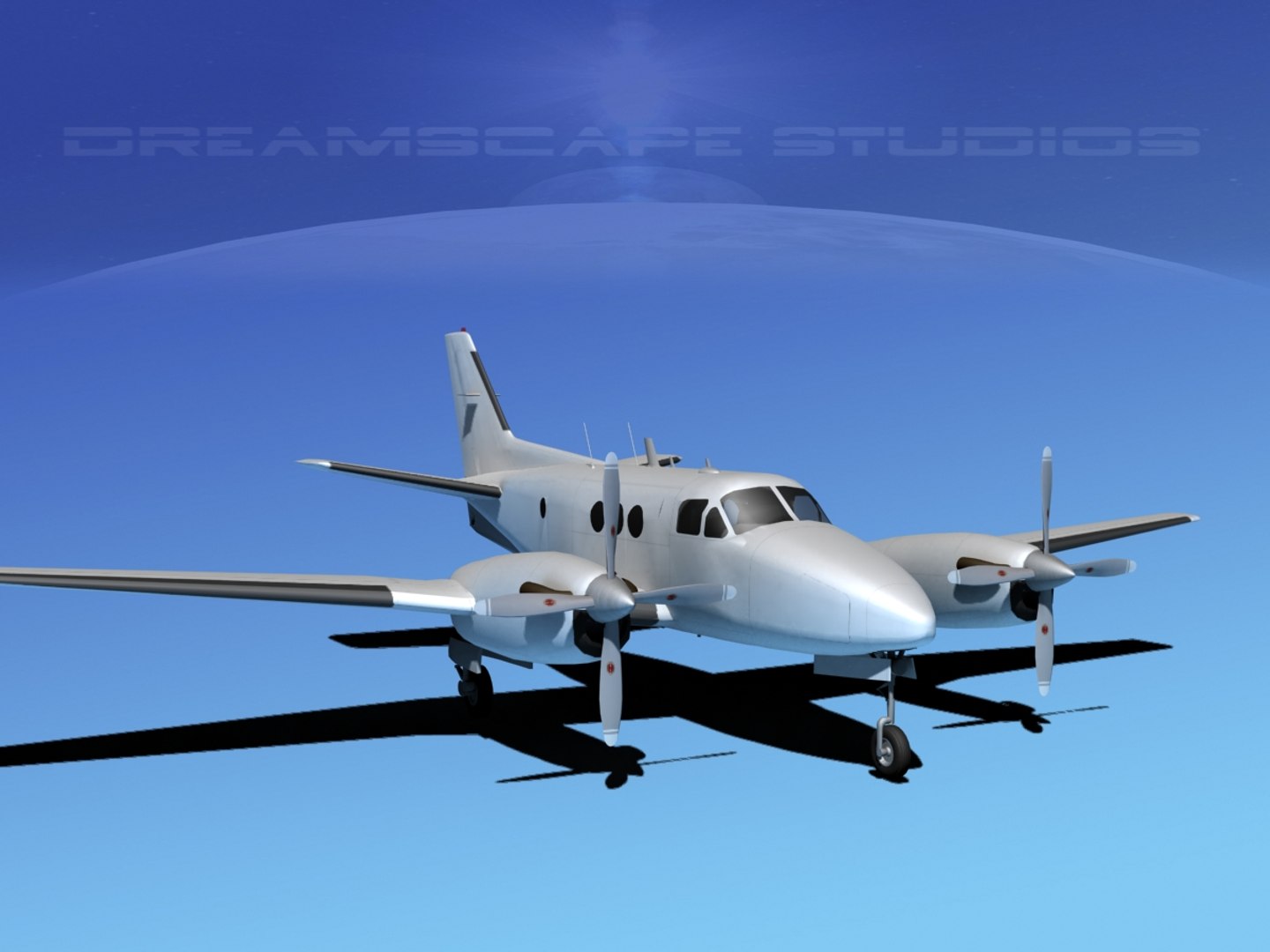 3d Beechcraft E-90 King Air Model