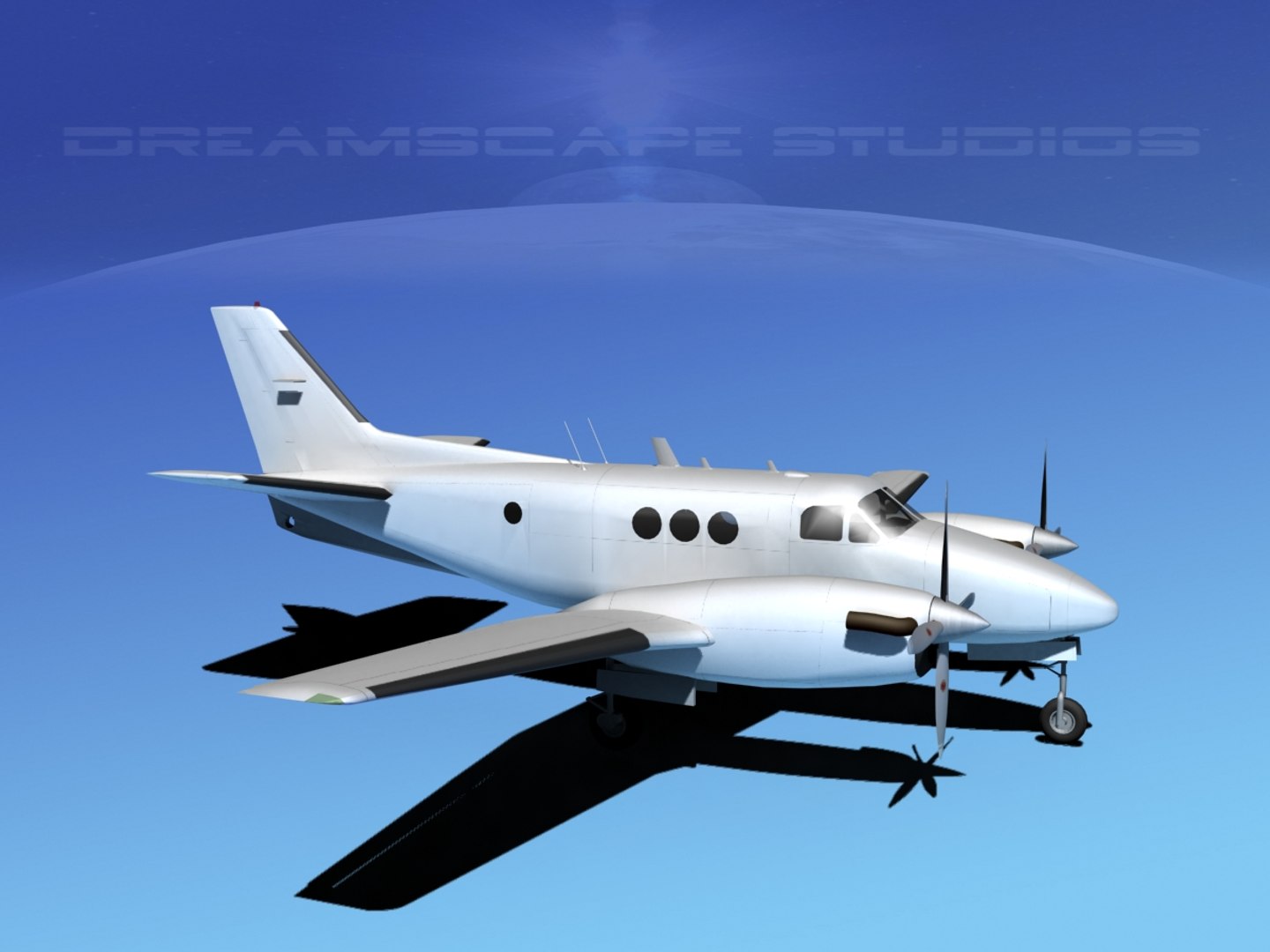 3d Beechcraft E-90 King Air Model