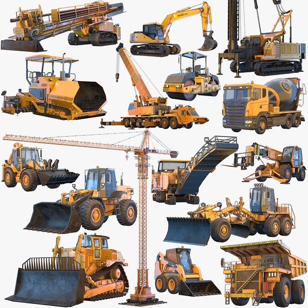 Heavy Construction Machinery 3D Models for Download | TurboSquid